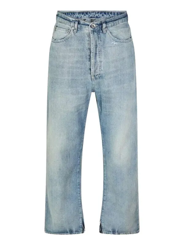 MAISON MARGIELA Belted Denim Trousers - Gray