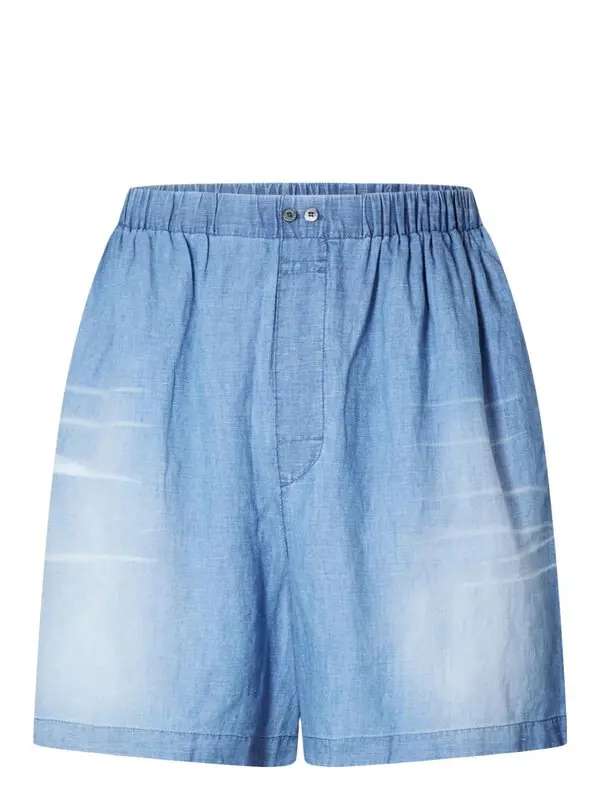 Acne Studios Logo Denim Shorts - Blue