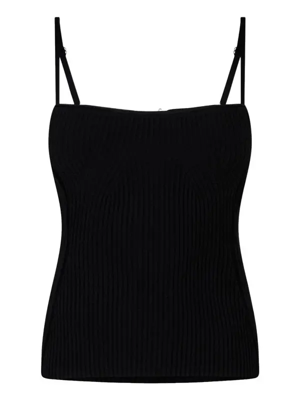 Jacquemus Sleeveless Ribbed Camisole - Black