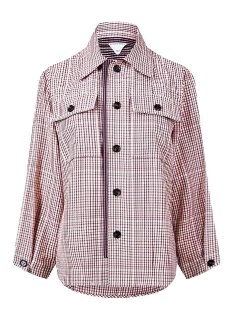 Bottega Veneta Checkered Long Sleeve Shirt - Pink