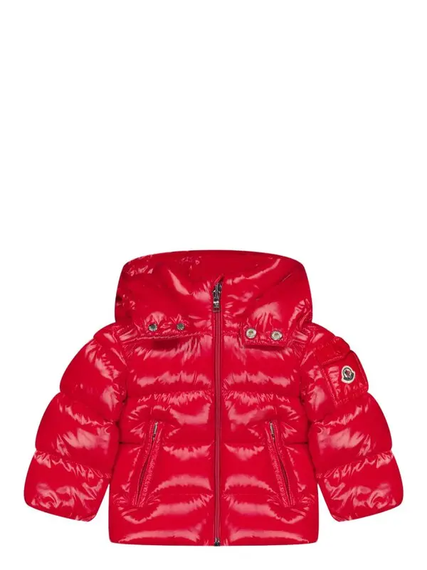 Moncler Logo Patch Down Jacket - Red
