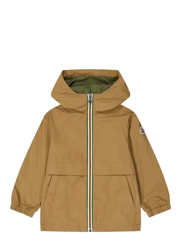 Moncler Logo Hooded Jacket - Brown