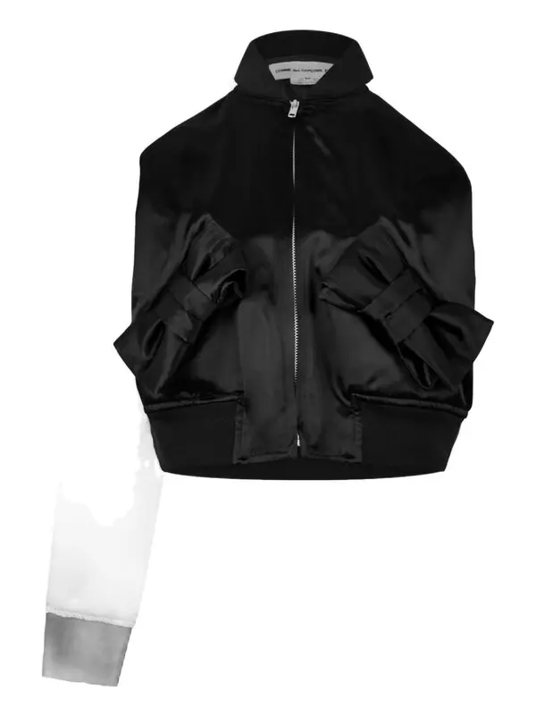 Comme Des Garçons Long Sleeve Pussy Bow Bomber Jacket - Black