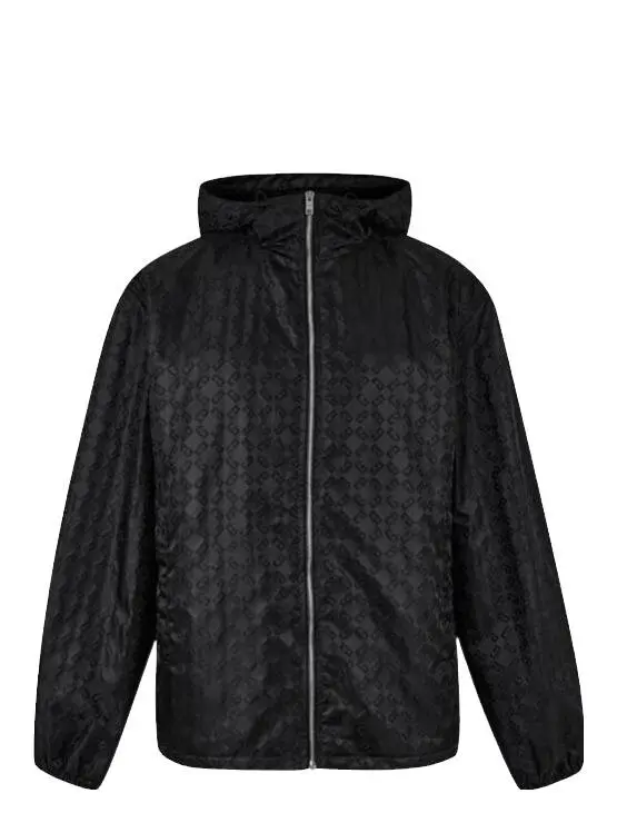 Givenchy Logo Hooded Casual Jacket - Black
