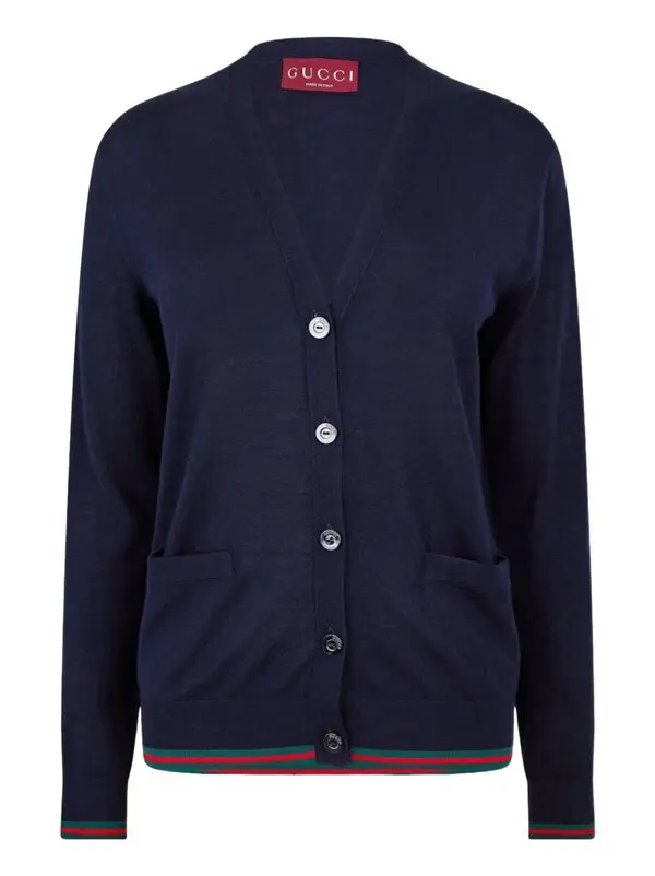 Gucci Cashmere Knit Cardigan - Black