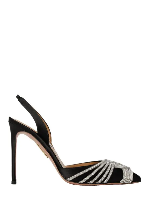 AQUAZZURA Gatsby Sling 105 High Heel - Black
