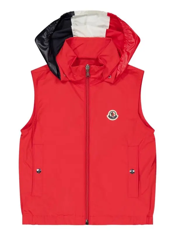 Moncler Logo Patch Vest - Red