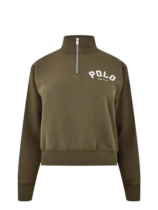 Polo Ralph Lauren Zip-up Sweatshirt With Logo - Green