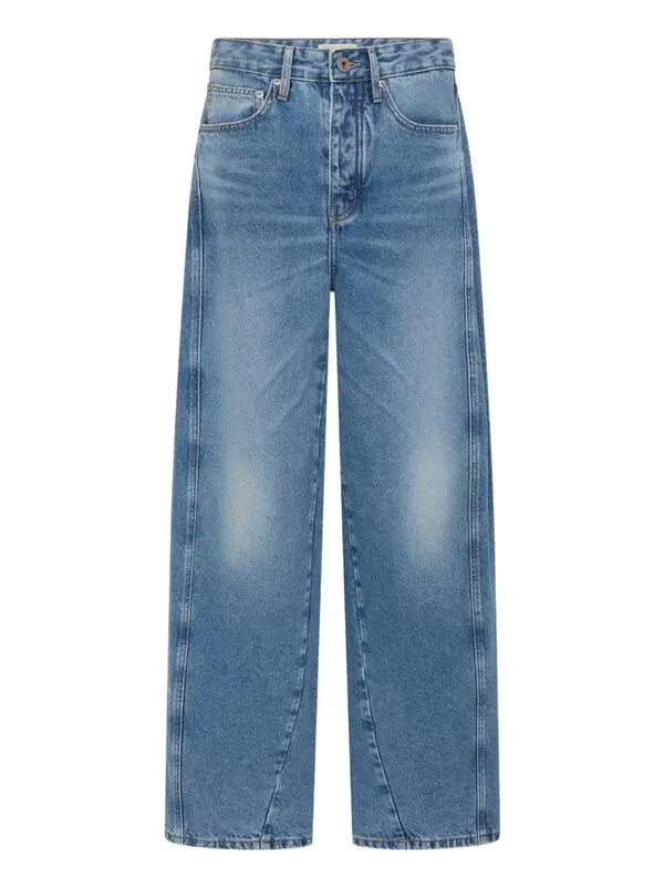 ST. AGNI Wide-leg Faded Jeans - Blue