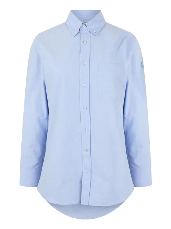 Moncler Long Sleeve Logo Shirt - Blue