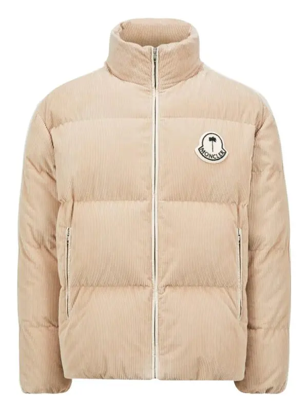 Moncler X Palm Angels Abrolhos Corduroy Down Jacket - Nude