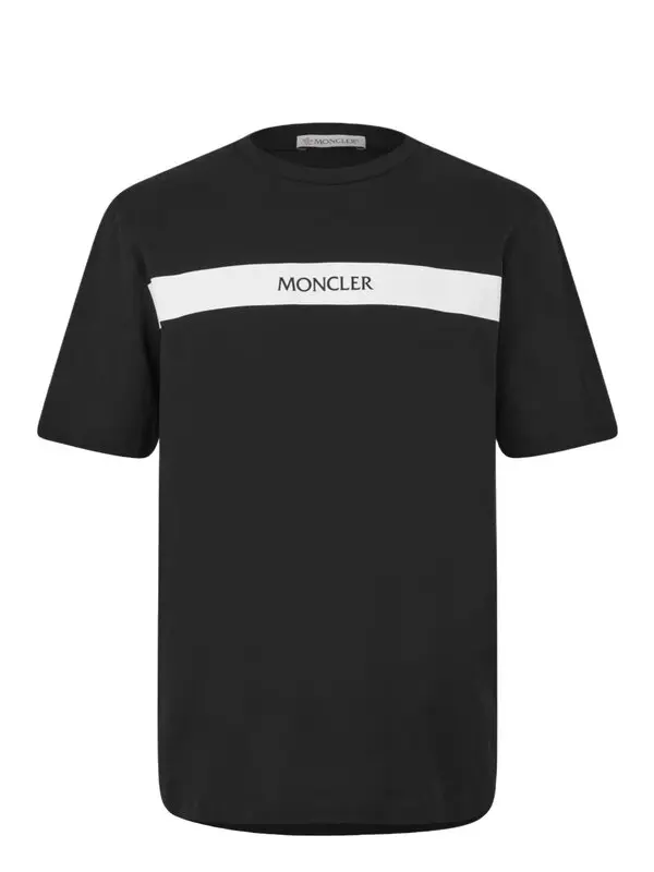 Moncler Logo Short-sleeved T-shirt - Black