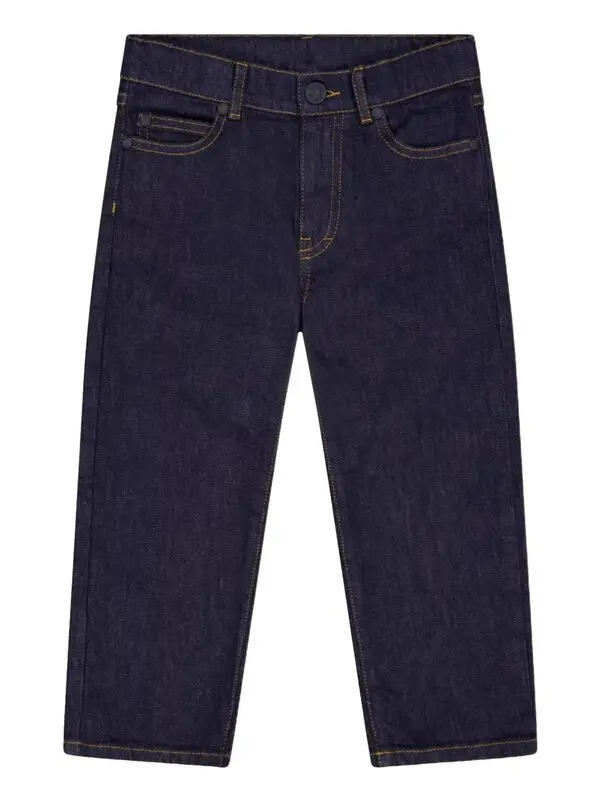 Moncler Embroidered Logo Jeans - Black