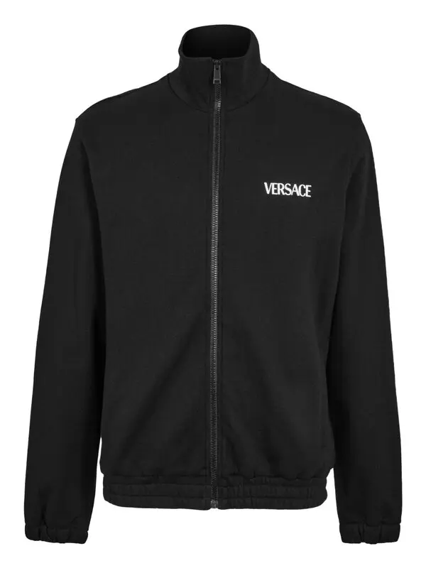 Versace Medusa Print Fleece Jacket - Black