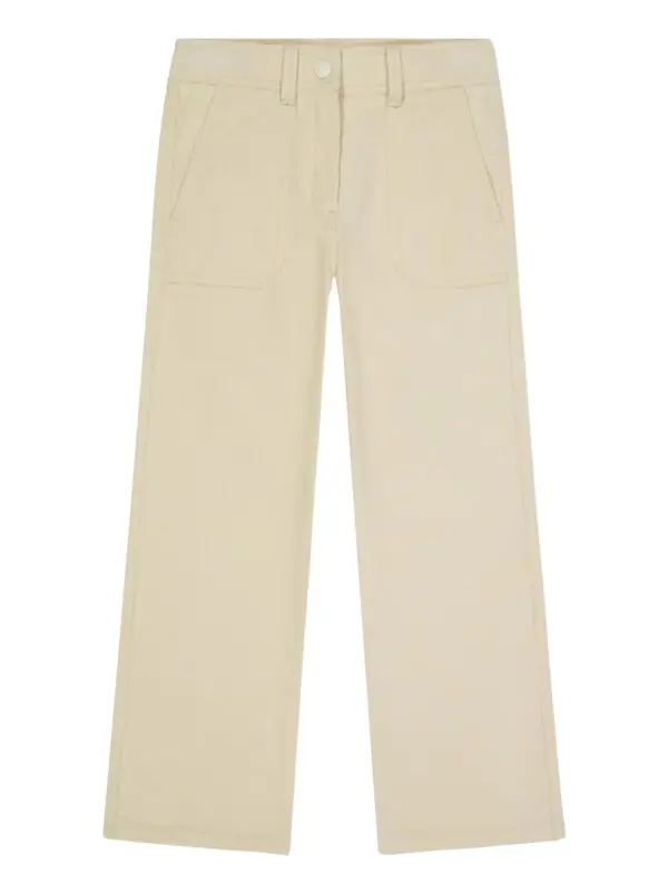 Moncler Corduroy Logo Casual Pants - Nude