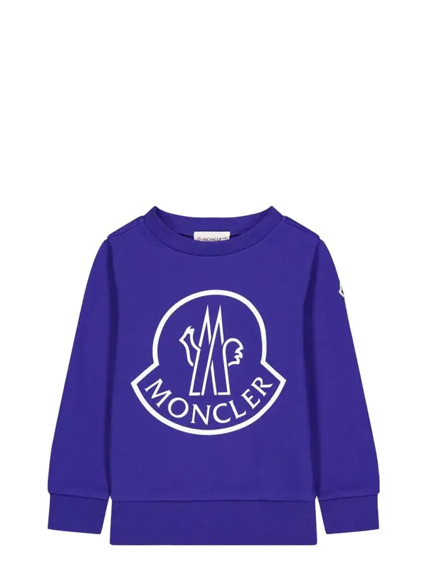 Moncler Round-neck Logo Sweatshirt - Blue