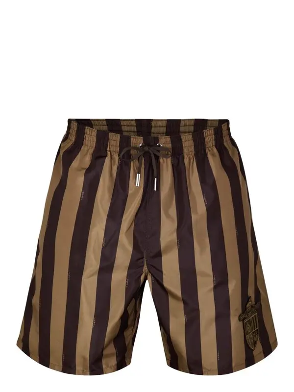 Fendi Crest Swim Shorts - Tabacco