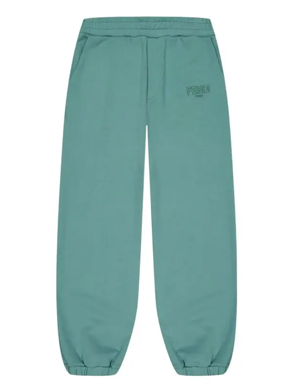 Fendi Embroidered Logo Sporty Track Pants - Blue