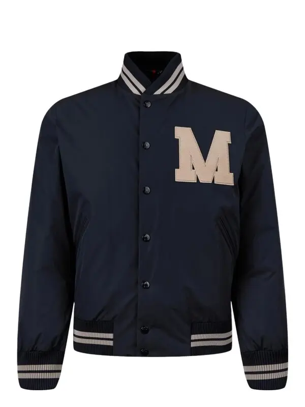 Moncler Varsity Logo Down Jacket - Black