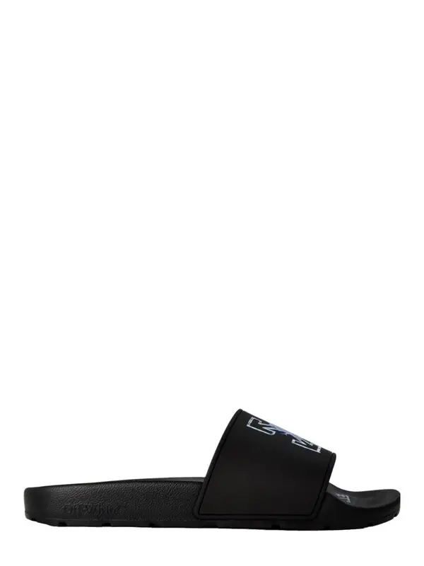 Off-White Logo Slides - Black