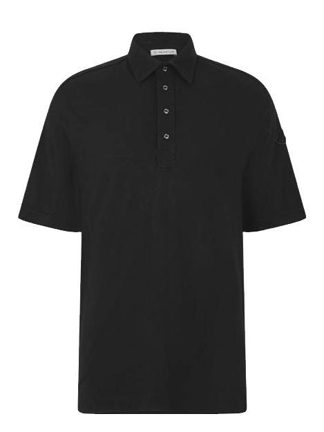 Moncler Short-sleeved Polo Shirt - Black