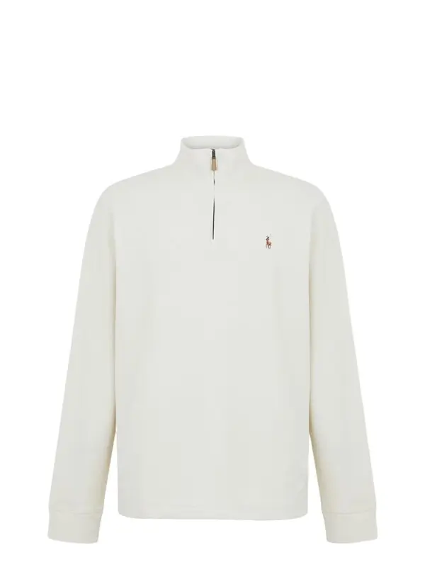 Polo Ralph Lauren Logo Zip-up Sweatshirt - White