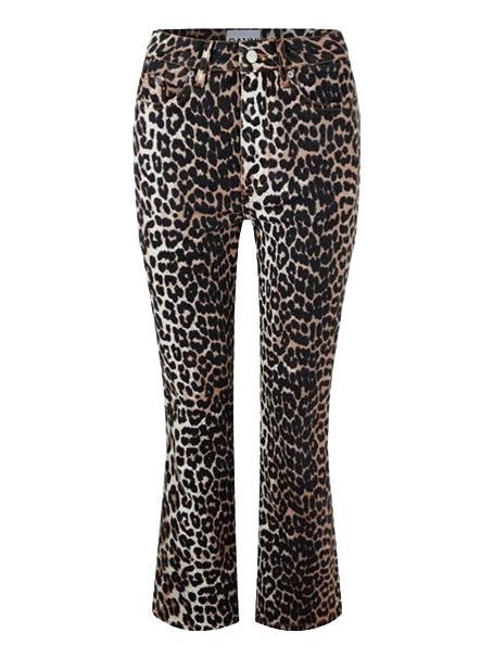 GANNI Animal Print Track Pants - Leopard