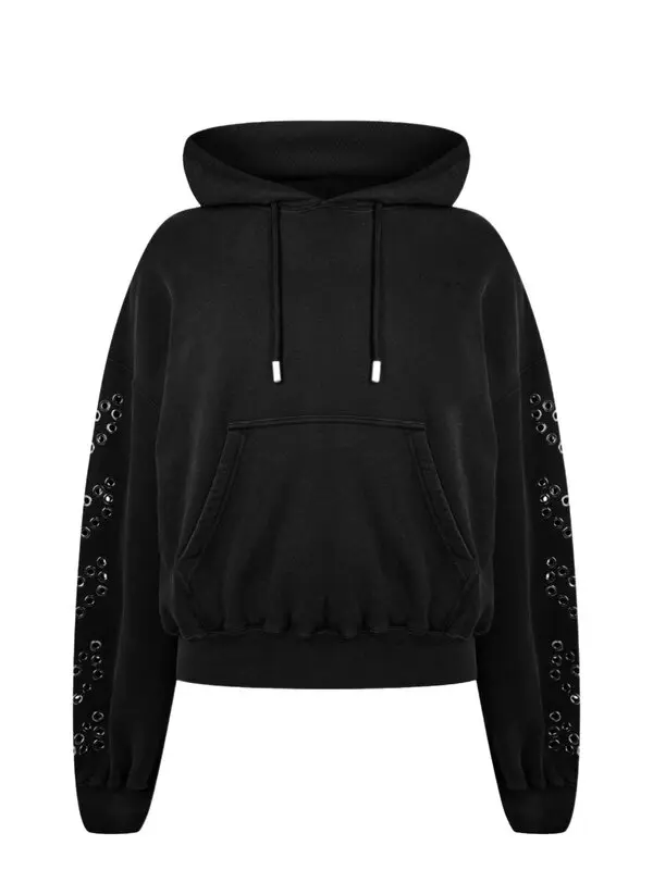 Off-White Eyelet Hoodie - Black