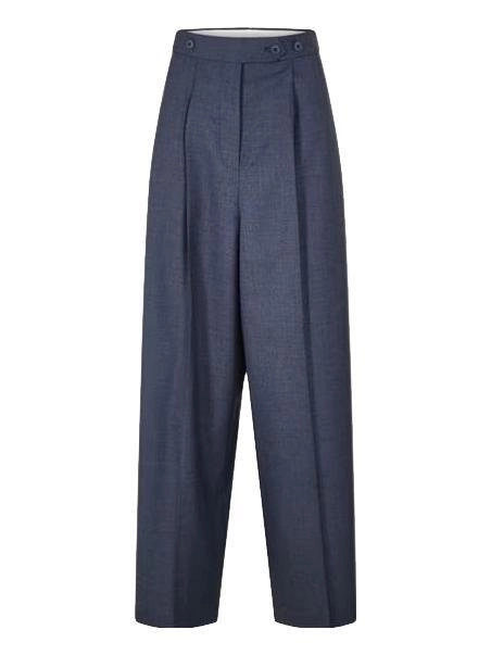 Givenchy Pleated Wide-leg Trousers - Blue