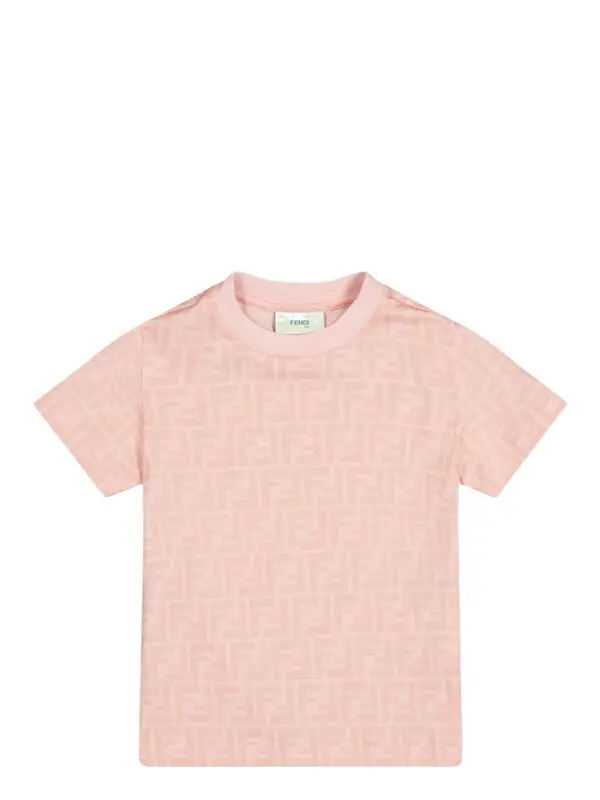 Fendi Round Neck Logo T-shirt - Pink