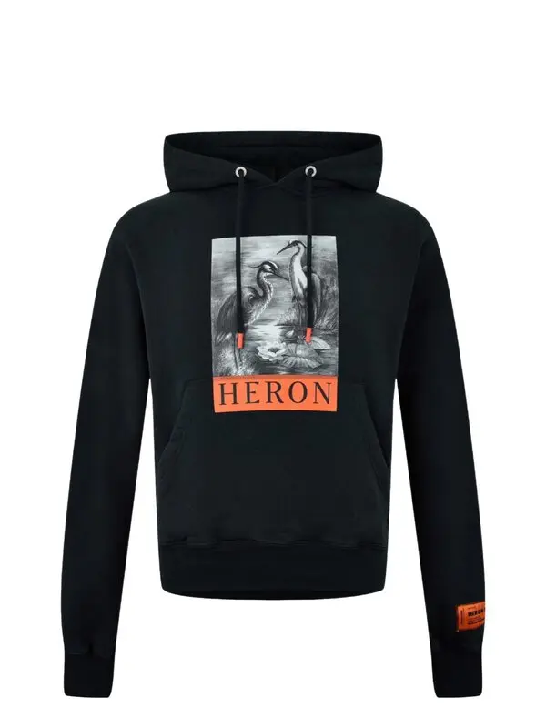 Heron Preston Long Sleeve Sweatshirt With Graphic Print - Black