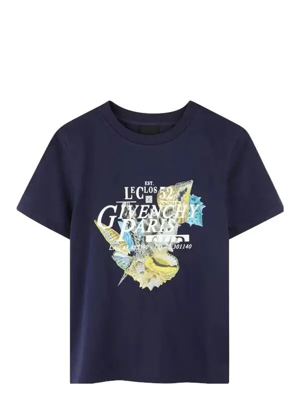 Givenchy Logo Crew Neck T-shirt - Blue