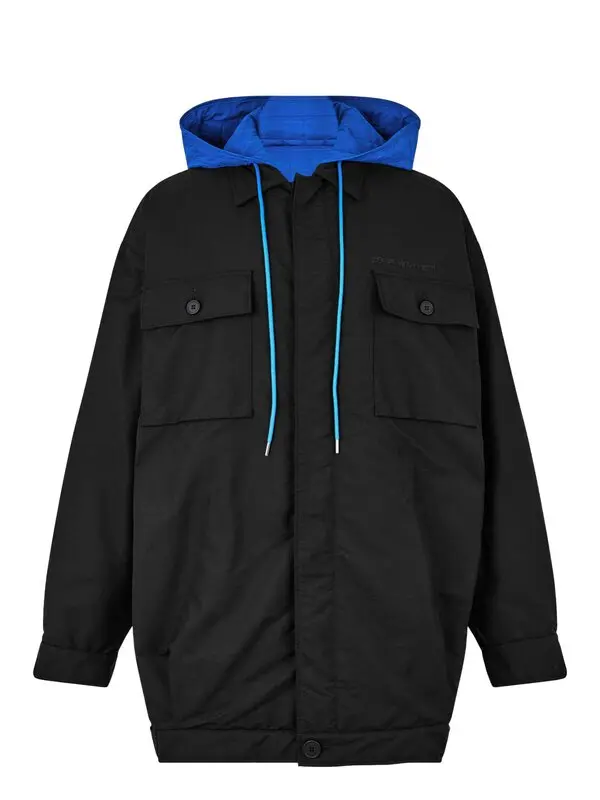 Off-White Color-blocked Coat - Black