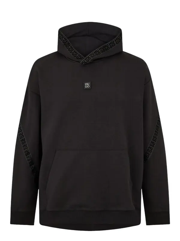 Hugo Boss Hooded Sweatshirt With Logo Detail - Black