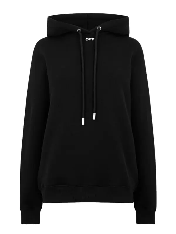 Off-White Logo Print Hooded Sweatshirt - Black