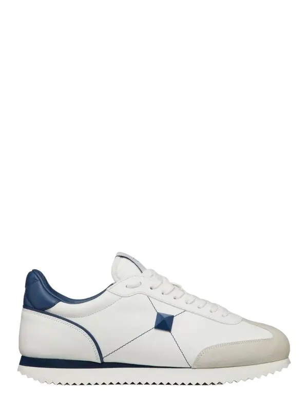 Valentino Garavani Studded Lace-up Sneakers - White
