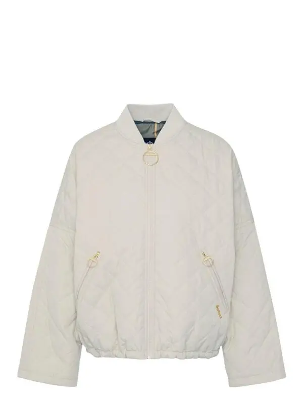 Barbour Emlyn Quilted Bomber Jacket - Light Sand