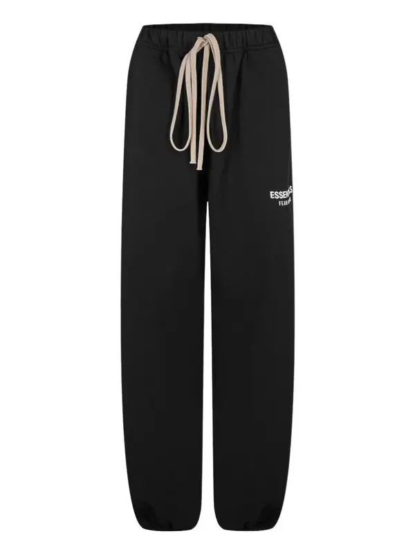 Fear Of God Logo-printed Tie-dye Track Pants - Black