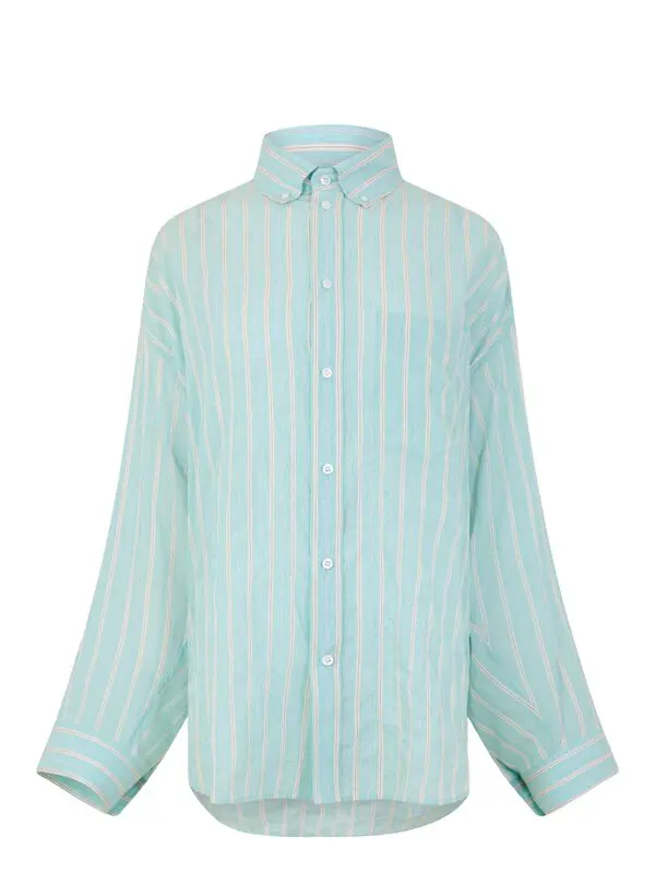 Balenciaga Classic Striped Shirt - Blue