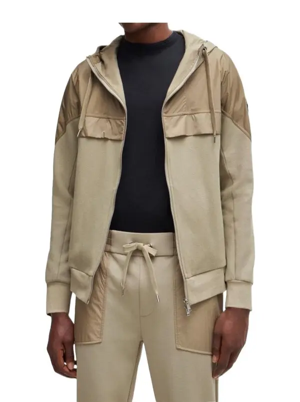 Hugo Boss Steele Full Zip Fleece Jacket - Nude
