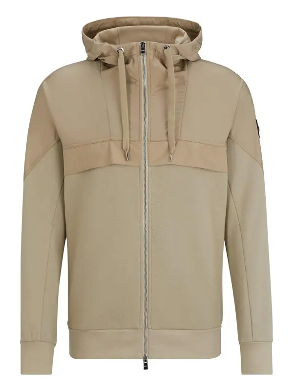 Hugo Boss Steele Full Zip Fleece Jacket - Nude