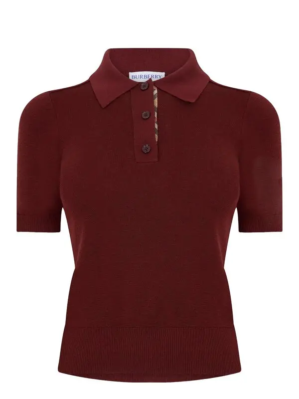 Burberry Short-sleeved Knitted Polo Shirt - No