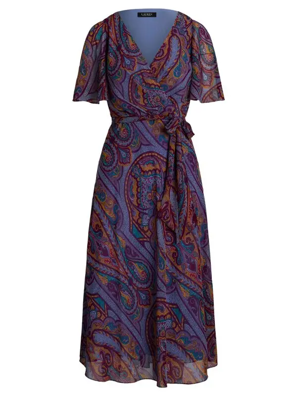 Ralph Lauren Filsee Paisley Print Midi Wrap Dress - Multicolor