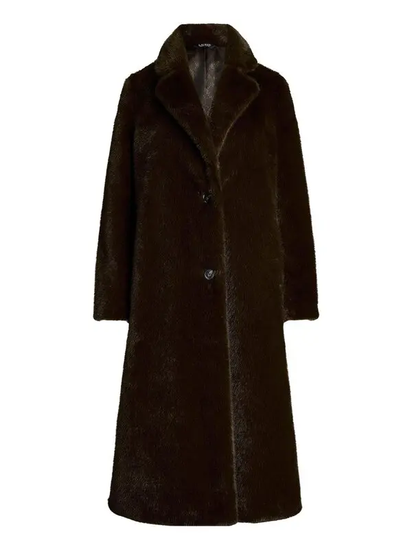 Ralph Lauren Faux Fur Coat - Black
