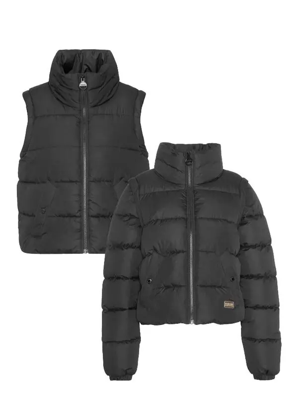 Barbour Webber Convertible Puffer Jacket - Black