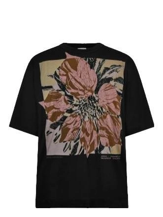 Dries Van Noten Solid Color Printed T-shirt - Black