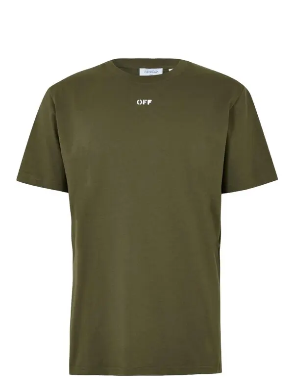 Off-White Logo Crew Neck T-shirt - Green