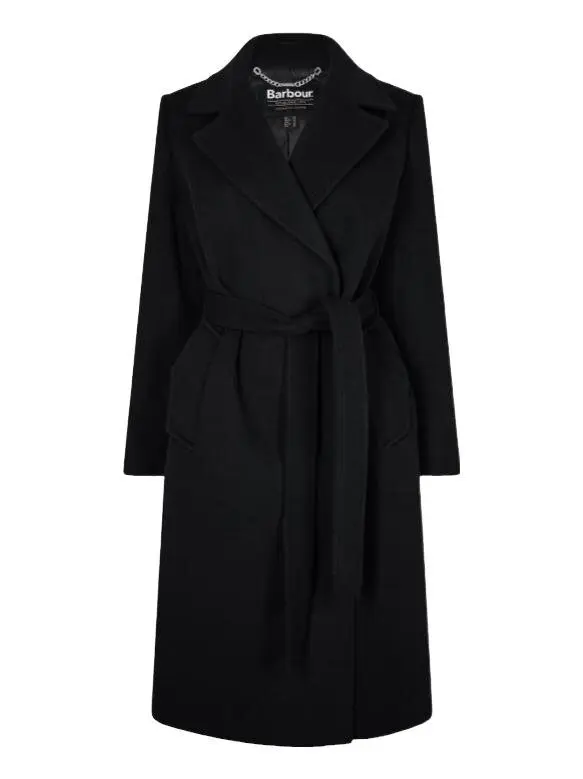 Barbour Clodagh Wool Trench Coat - Black