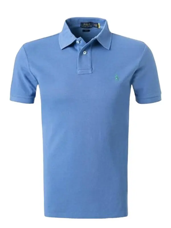Polo Ralph Lauren Embroidered-logo Polo Shirt - Blue