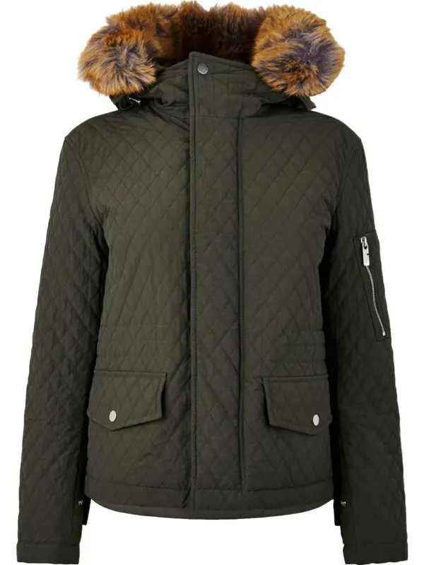 Burberry Quilted Hooded Jacket - Black